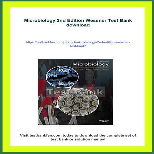 Microbiology 2nd Edition Wessner Test Bank | PDF