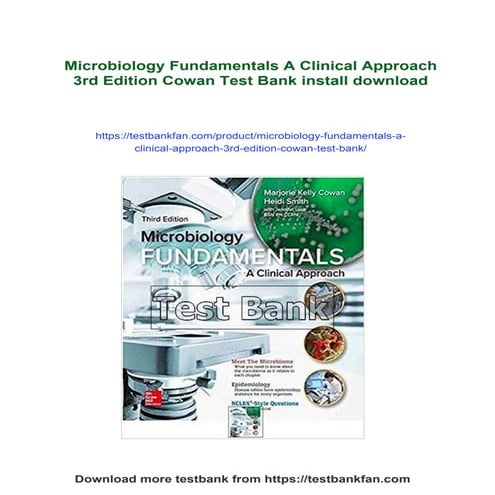 Microbiology Fundamentals A Clinical Approach 3rd Edition Cowan Test ...