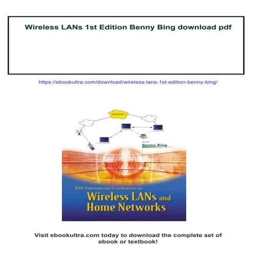 Download full ebook of Wireless LANs 1st Edition Benny Bing instant download pdf | PDF