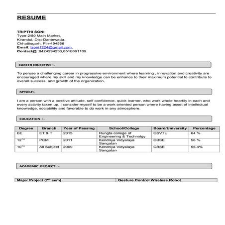 Tripti-resume | DOC