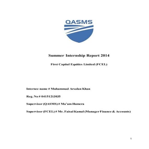 Internship Report | DOCX