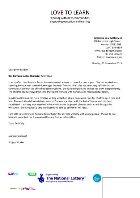 Irene Reference Letter | PDF | Education