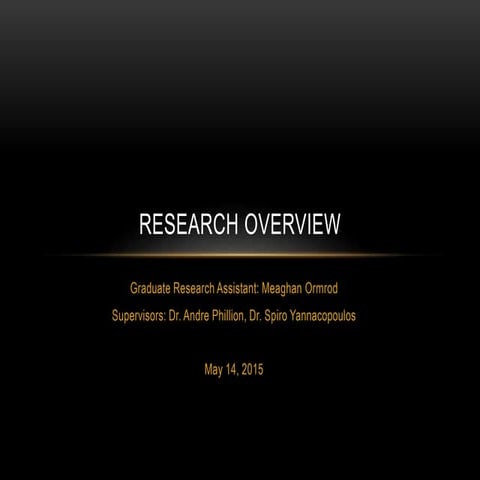 Research Overview Presentation | PPT