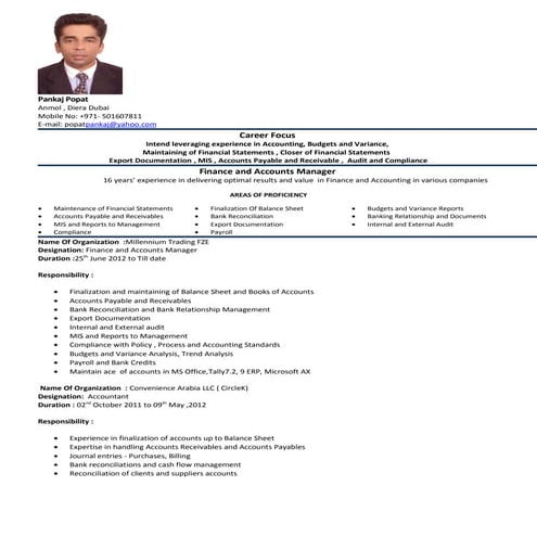 CV Pankaj | DOC