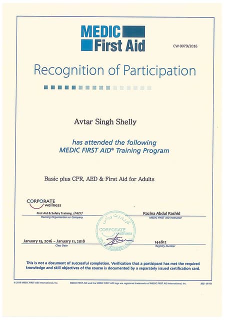 Certificate first aid | PPT