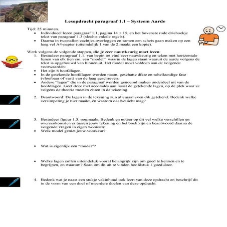 Lesopdracht paragraaf 1.1 en paragraaf 1.3+1.4 | PDF