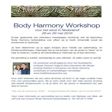 Body Harmony Workshop | PDF | Body Art | Style & Fashion