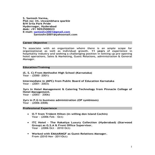 CV-SANTOSH-VARMA | PDF
