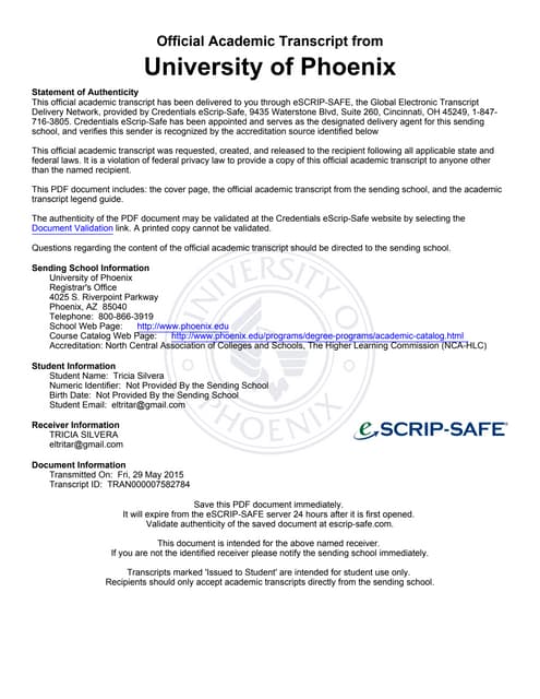 Transcript (10) | PDF | Graduation | Personal Celebrations & Life Events