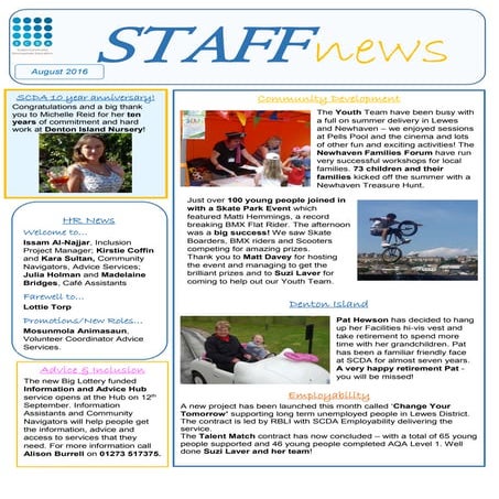 staff newsletter August 2016 | PDF