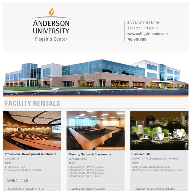 Explore the Flagship Center with Anderson University! | PDF ...