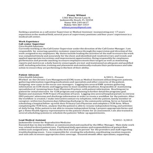 Penny Wilmot Resume 7-15-16 | DOCX