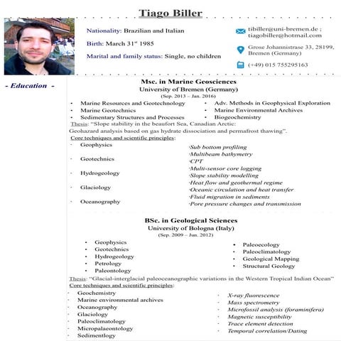 Tiago Biller_CV_201612_Geo_de | PDF