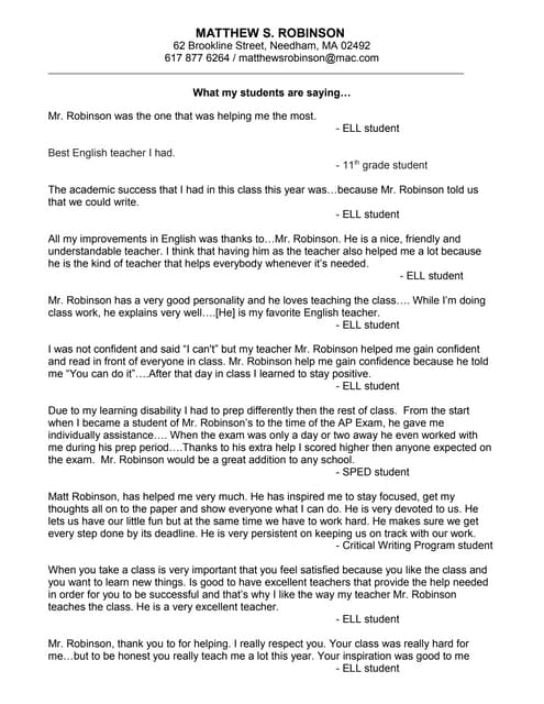 Student Comments Docx