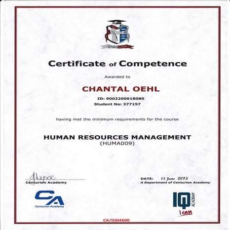 Certificate of Competence | PDF
