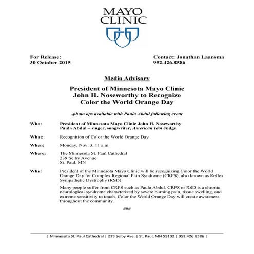 Media+Advisory | PDF | Medical Health