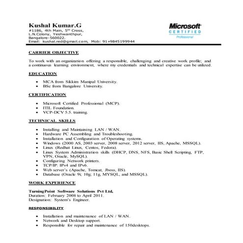 Kushal Resume Pdf 