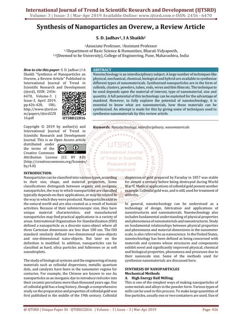 TOP-DOWN AND BOTTOM-UP APPROACH IN SYNTHESIS OF NANOPARTICLES.pptx ...