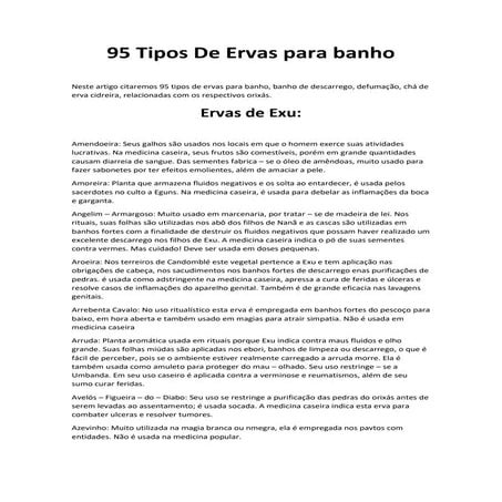 Ervas de exu | PDF