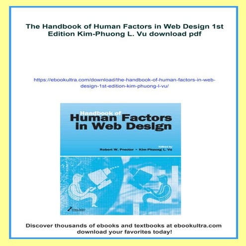 The Handbook of Human Factors in Web Design 1st Edition Kim-Phuong L ...