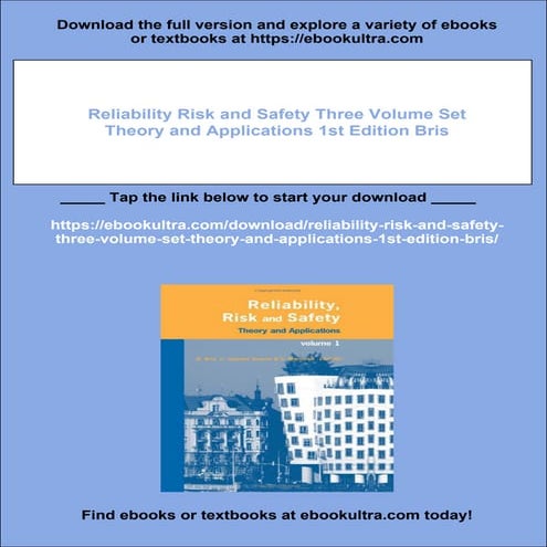 Reliability Risk and Safety Three Volume Set Theory and Applications ...