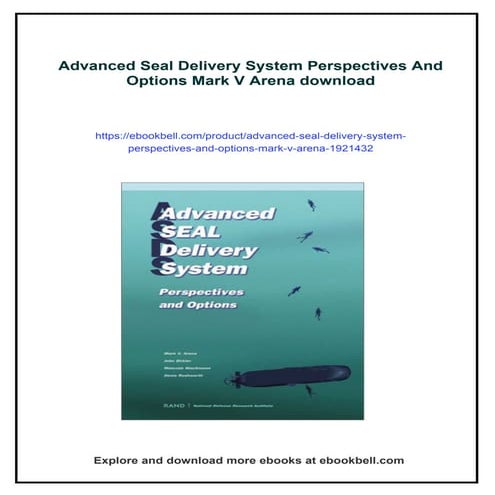 Advanced Seal Delivery System Perspectives And Options Mark V Arena | PDF