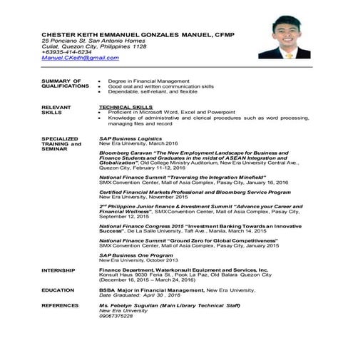 MANUEL MANUEL RESUME | PDF
