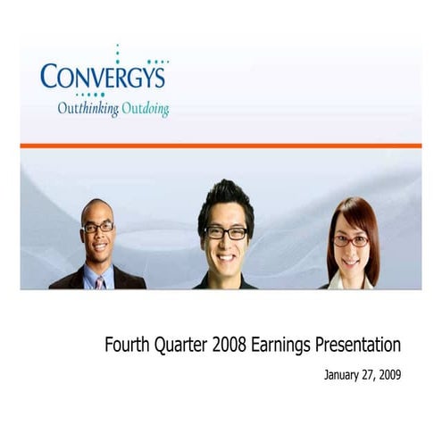 Convergys 4Q 2008 earnings release | PPT