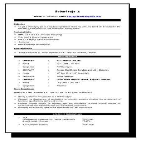 sabari rajac php developers | PDF