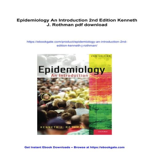 Epidemiology An Introduction 2nd Edition Kenneth J. Rothman | PDF