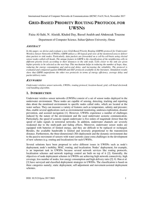 Data-Centric Routing Protocols in Wireless Sensor Network: A survey | PDF