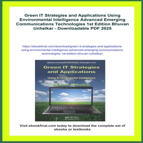 Green IT Strategies and Applications Using Environmental Intelligence ...