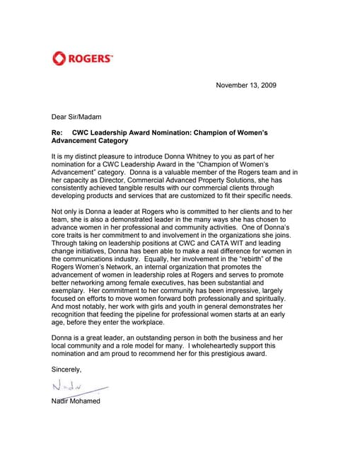 team reference letter | PDF