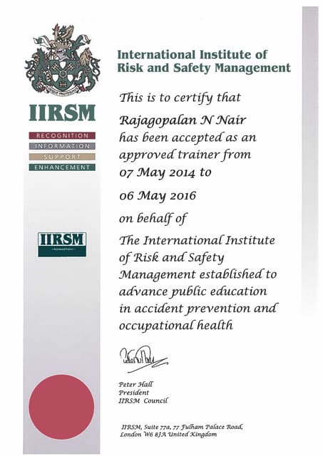 IIRSM Cerificate | PDF