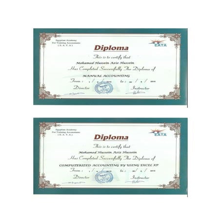 Diploma of Manual & Computerized Accounting | PDF