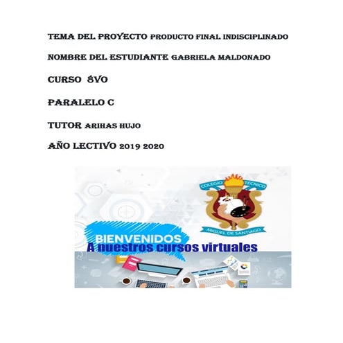 tema del proyecto producto final indisciplinad1 educa | PDF