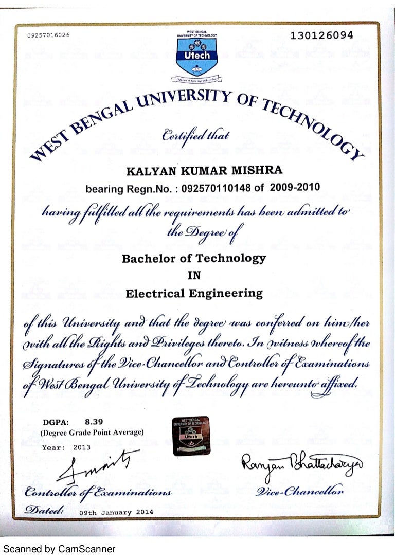 Pass Certificate B Tech pass-certificate-b-tech