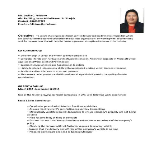 cecilia feliciano cv | DOCX