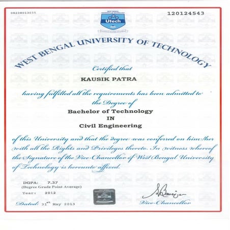 Deg Cert Btech | PDF