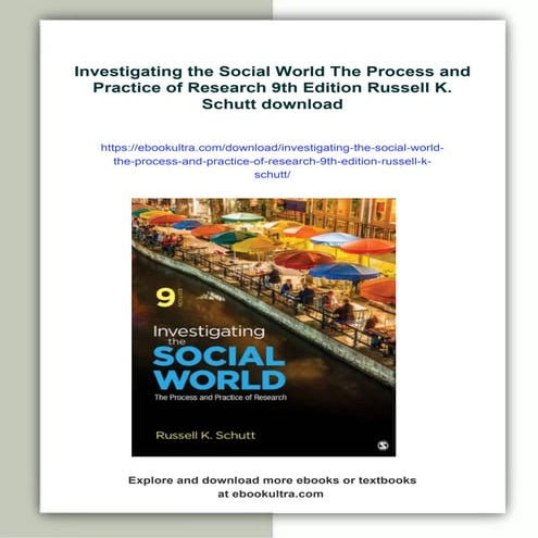 Investigating the Social World The Process and Practice of Research 9th ...