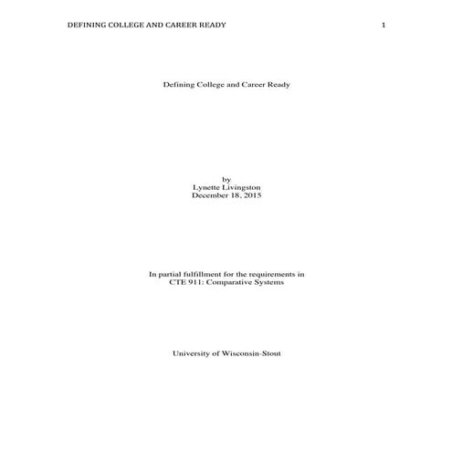 12.21.15 College and Career Readiness Issue Paper | PDF