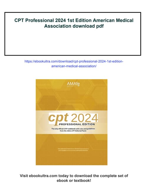 Intoduction to CPT | PPTX