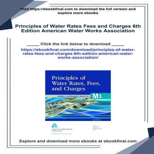 Principles of Water Rates Fees and Charges 6th Edition American Water ...