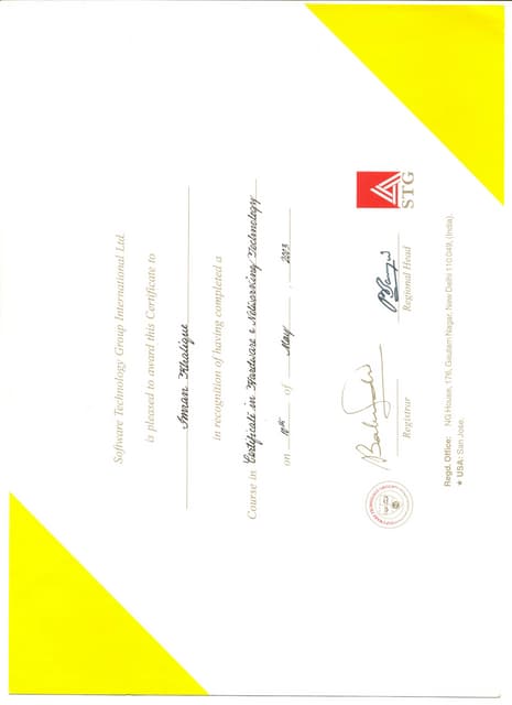 Advance Diploma In Multimedia Certificate | PDF