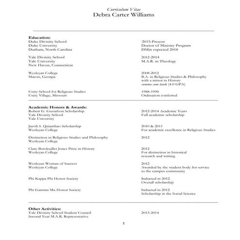 CV with Personal Statement_Rabbi Julie Danan | DOC
