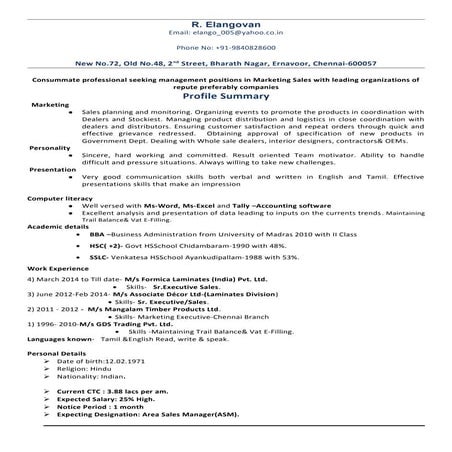 Elango Resume 2015 [94056] | DOC