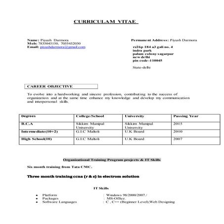 CURRICULAM VITAE | DOCX