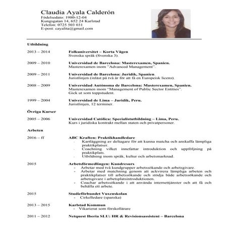 CV Claudia Ayala (Fi) | PDF