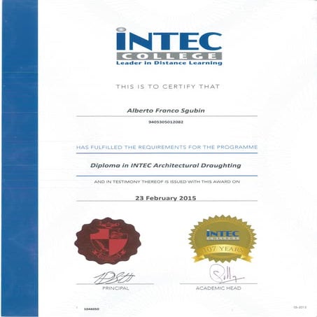 Diploma in Architectural Draughting | PDF