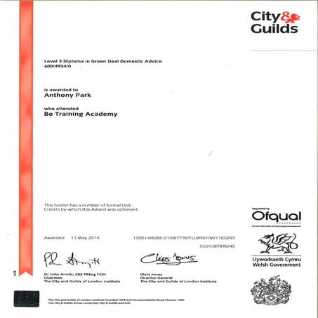 City Guilds Certificate Pdf